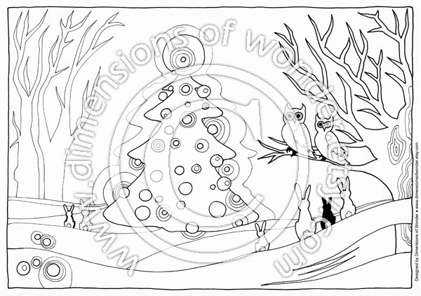 Christmas Coloring Pages Printables: a Winter Fairytale